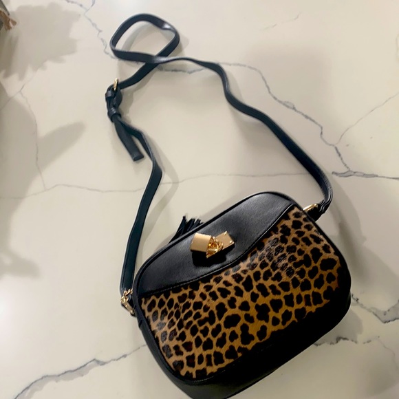 Bags | Leopard Print Adjustable Crossbody Bag | Poshmark